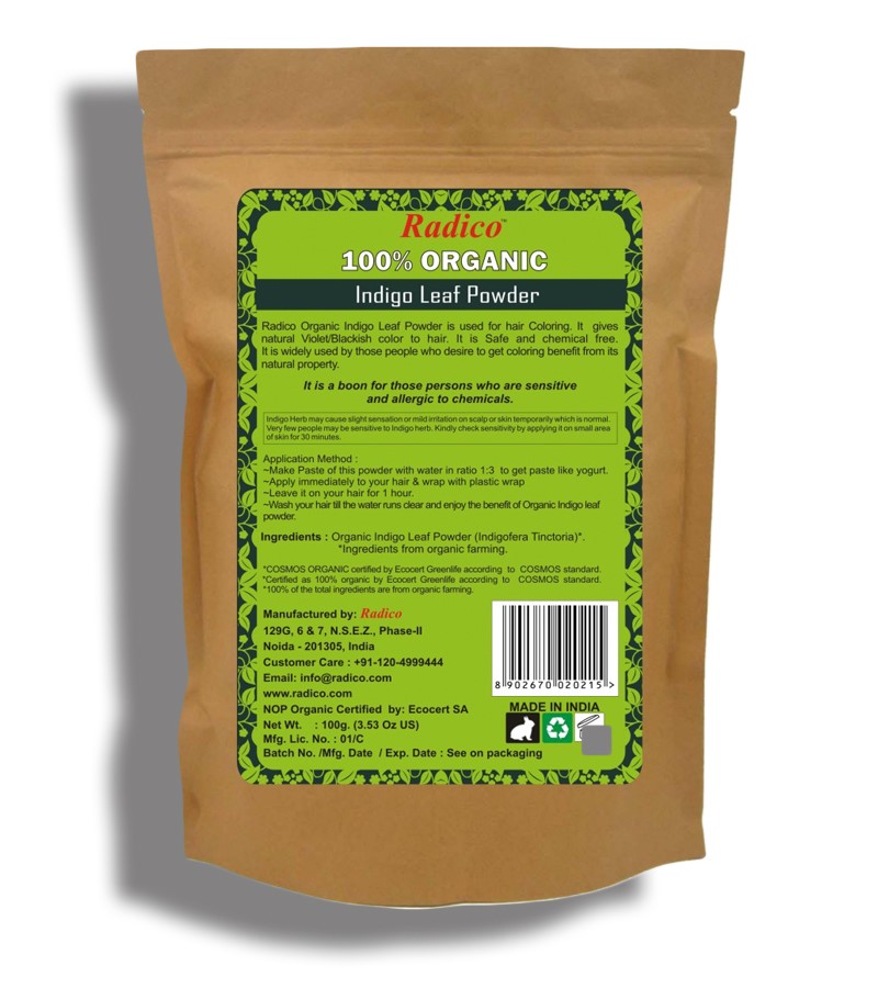 Buy Radico Organic Indigo Leaf Powder 100 gm on Zoobop at best prices